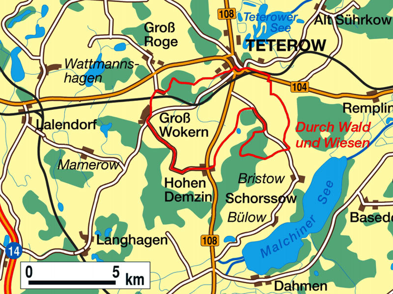 Fahrradtour durch Wald und Wiesen um Teterow - Mecklenburg-Vorpommern